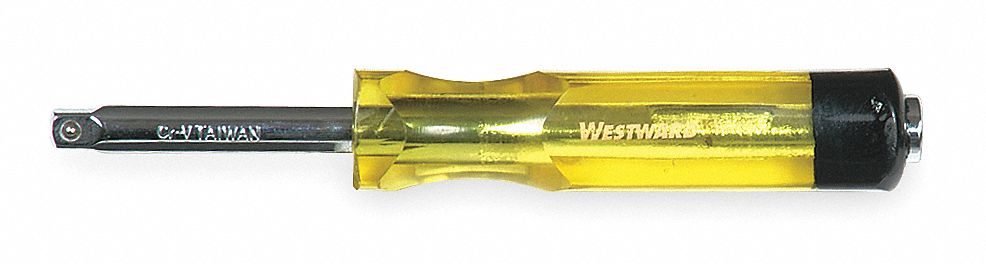WESTWARD Socket Spinner, Overall Length 10 in, Drive Size 3/8 in, Steel ...