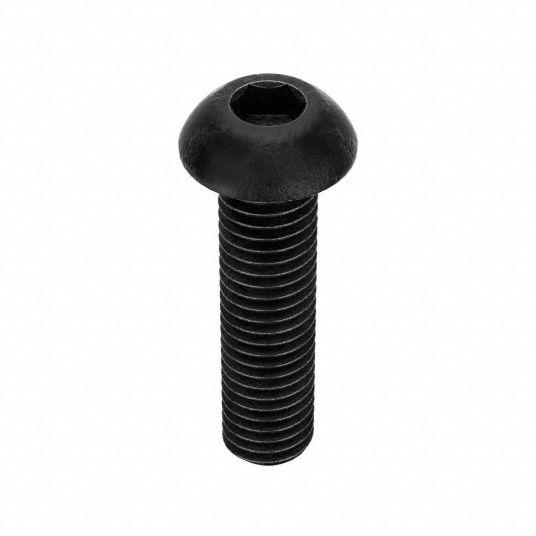Button, Socket Head Cap Screw, 1/2"-13, Steel, Alloy Steel, Black Oxide ...