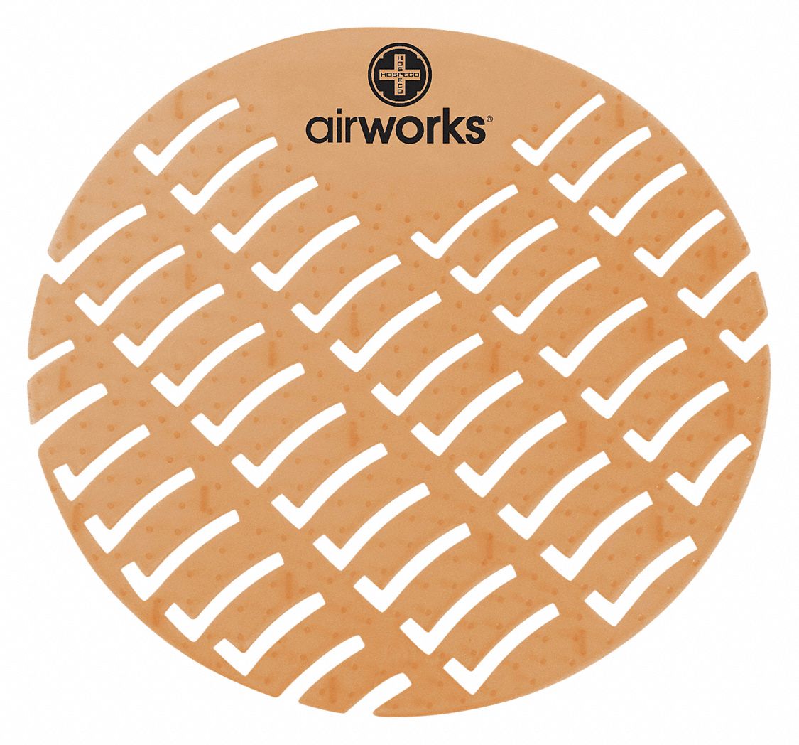 AIR WORKS, Round, Brown, Urinal Screen - 5MYU8|AWUS006 - Grainger