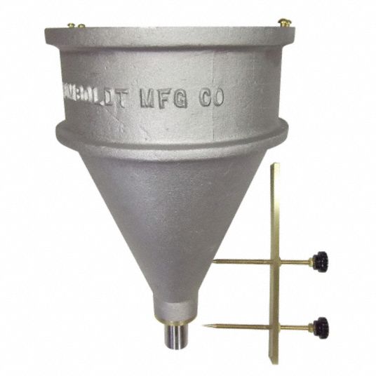 Aluminum, H-2833, Grout Flow Cone - 5MZF1|5MZF1 - Grainger