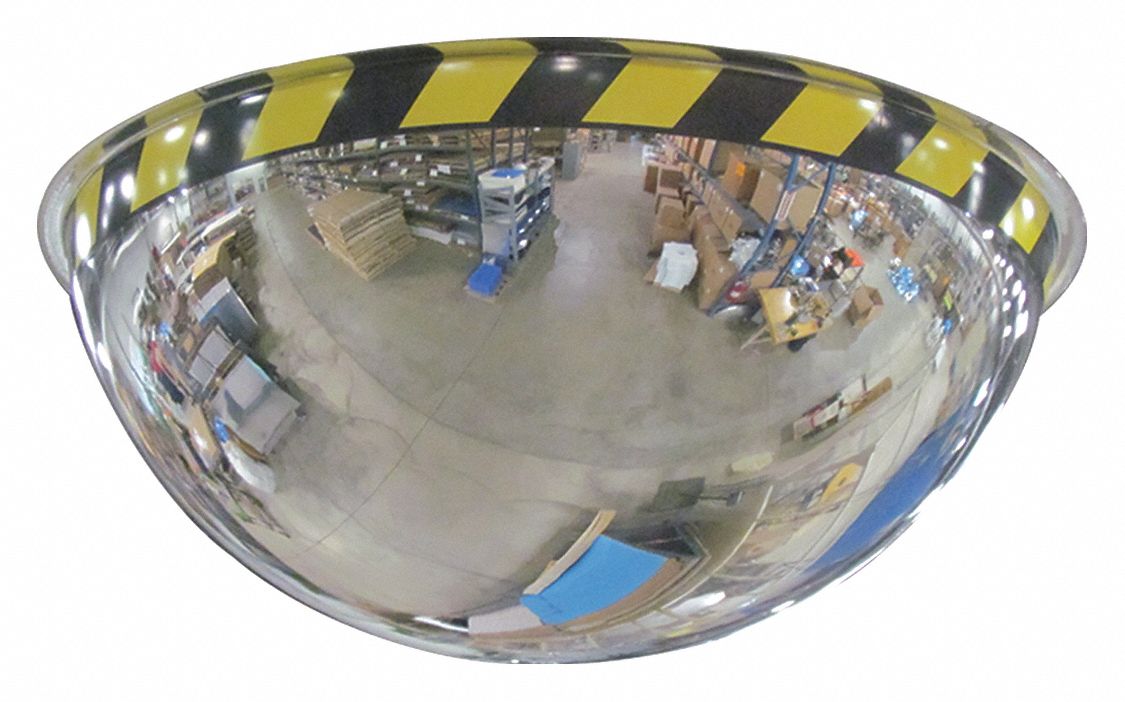 Acrylic, 32 in Dia, Full Dome Mirror - 5NAL0|ONV-360-32-SB - Grainger