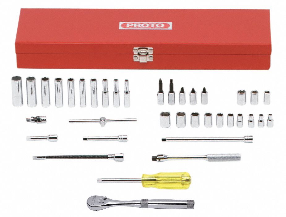 Proto 1 4 In Drive Size 61 Pieces Socket Wrench Set 5nav7 J47120xl