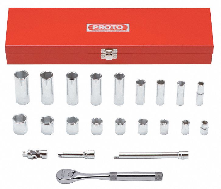 Proto 3 8 In Drive Size 22 Pieces Socket Wrench Set 5nav9 J52134xl
