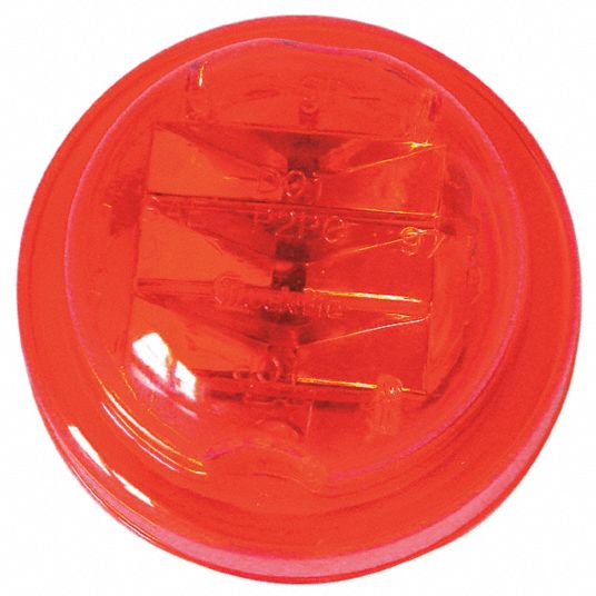 Yellow Marker/Clearance Lamp, P2, P3, PC, Grommet, Round - Grainger