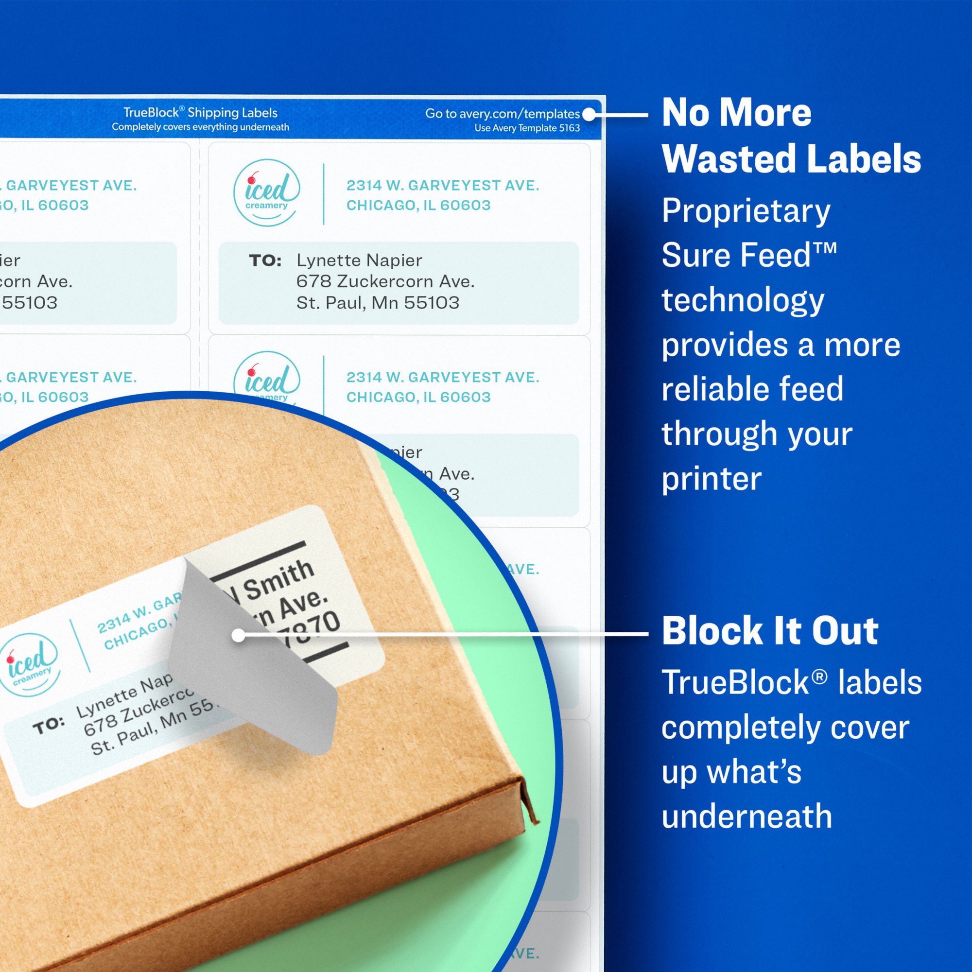 AVERY Laser Label 5 520 Avery Template White 1 In Label Ht 2 5 8 