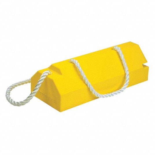 Urethane, 19 1/2 in Overall Lg, Wheel Chock - 5NHT1|AC6820-LR-RP - Grainger