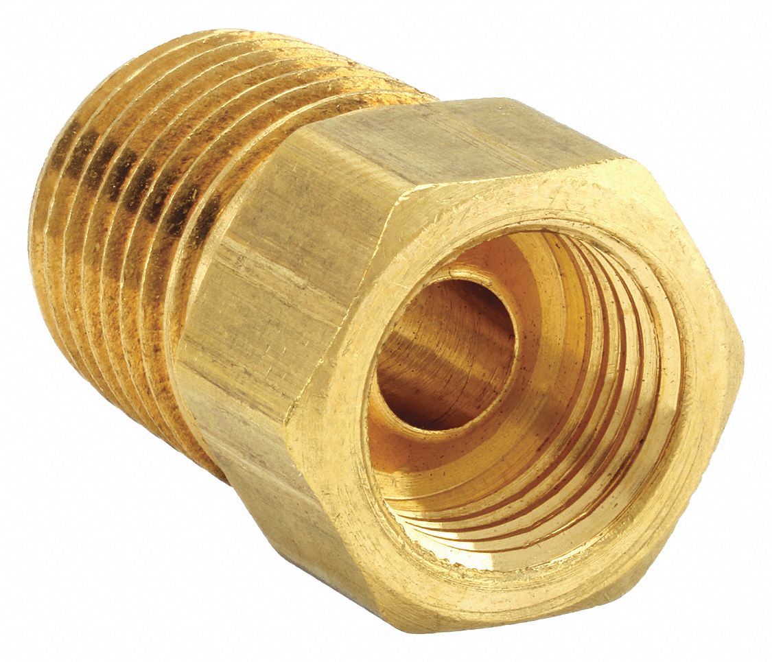 1/4 in OD x 1/4 in Pipe Fitting Size, Flared/Threaded, Flared Fitting ...