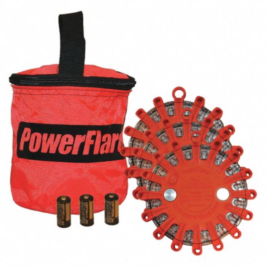 POWERFLARE, Amber/Red, LED Road Flare - 5NJU6|SP3O-RA-O - Grainger