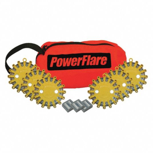 POWERFLARE, Amber/Red, LED Road Flare - 5NJV7|SP6O-RA-Y - Grainger