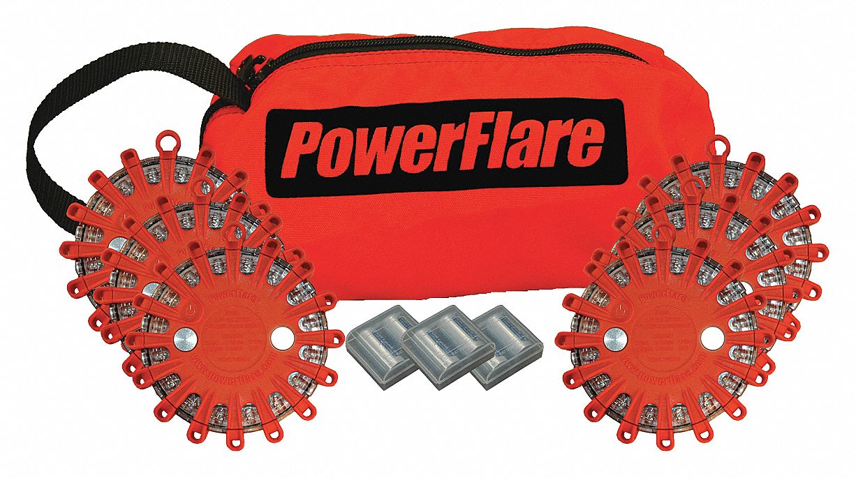 POWERFLARE, Red, LED Road Flare - 5NJW0|SP6O-R-O - Grainger
