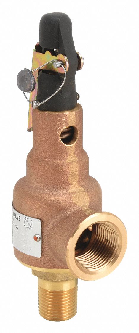 KUNKLE VALVE, MNPT x FNPT, 1/2 in x 3/4 in, Safety Relief Valve - 5NLA7 ...
