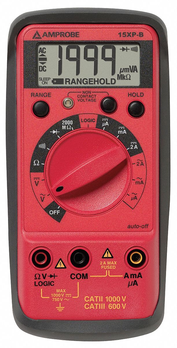 AMPROBE, CAT III 600V, Avg, Digital Multimeter - 5NLK4|15XP-B - Grainger