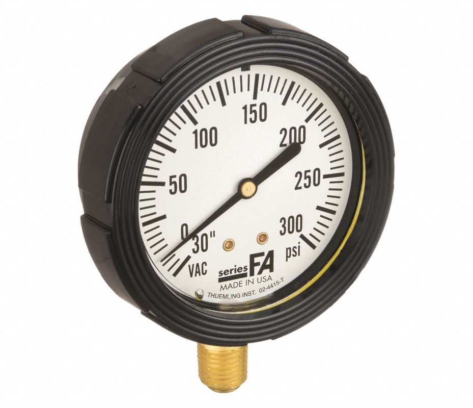 SPAN Manovacuómetro , 1/4"NPT , plg Hg/psi , Cobre - 5NMX5 | LFS-210 ...