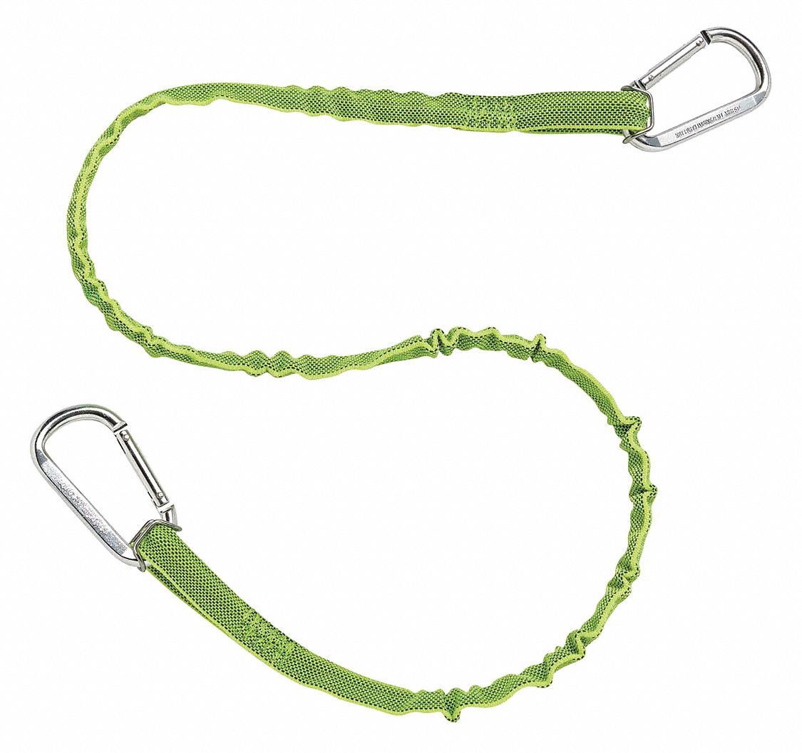 ERGODYNE, Green, Carabiner, Shock Absorbing Tool Lanyard - 5NPP6 ...