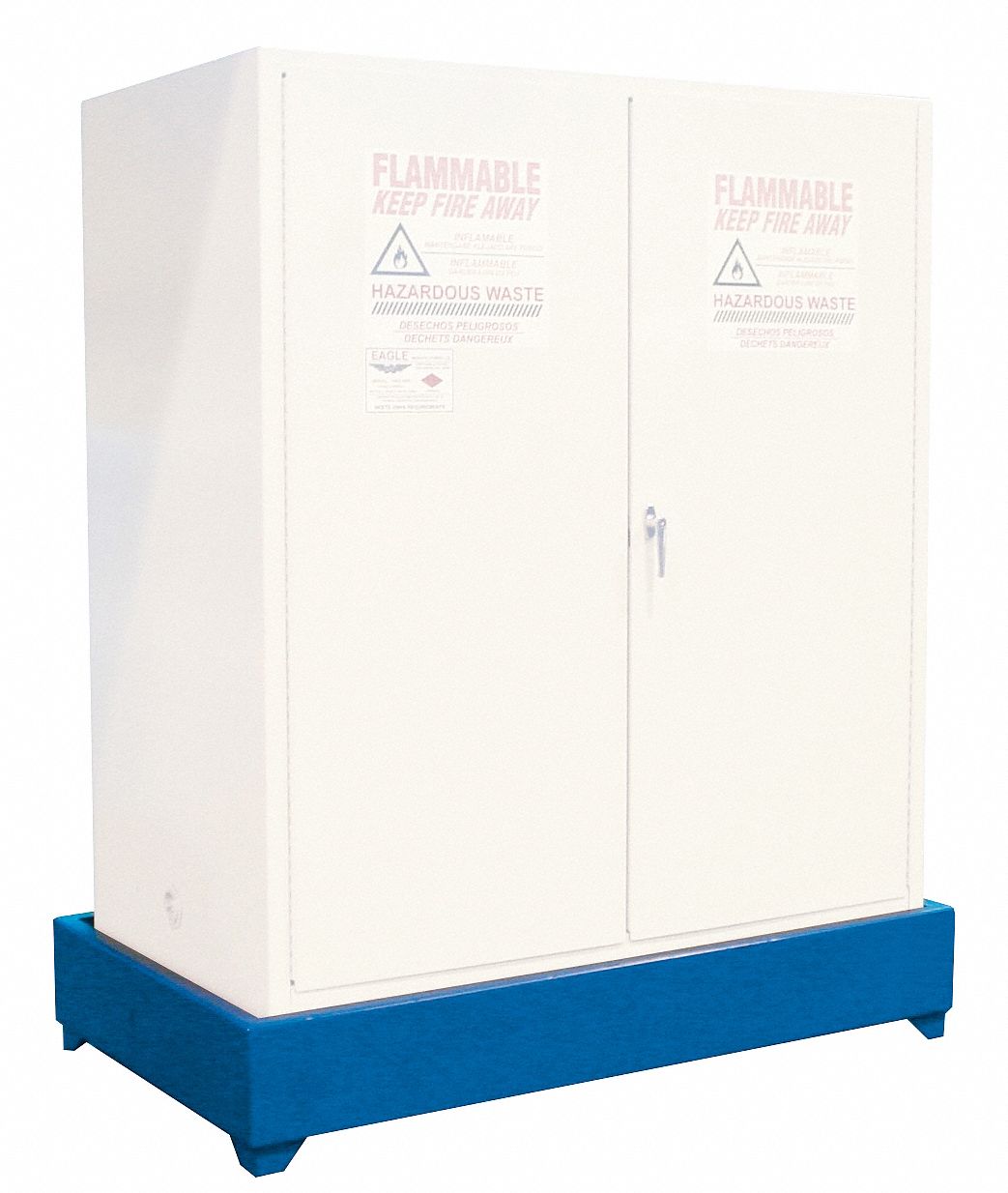 DENIOS Safety Cabinet Spill Containment Sump: 2-Drum Vertical Cabinets ...