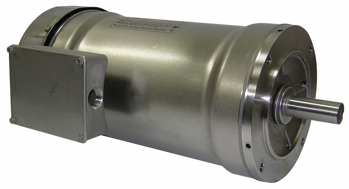 Washdown Motor, 1 HP, 3-Phase, Nameplate RPM 3450, Voltage 208-230/460 ...