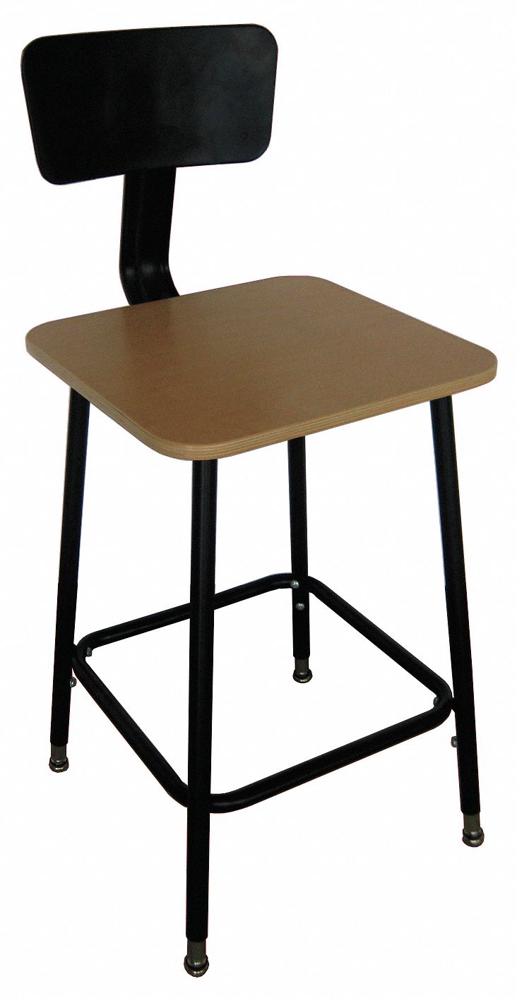 36 5/8 in Overall Ht, 15 in Seat Wd, Square Stool - 5NWH7|5NWH7 - Grainger