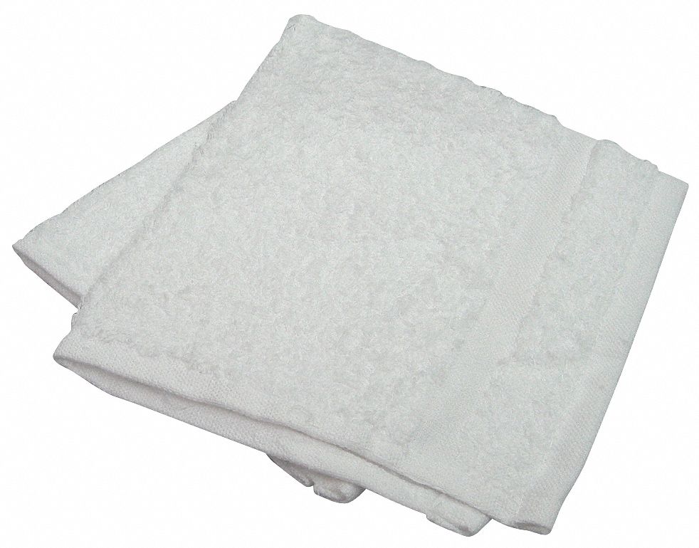 R & R TEXTILE Wash Cloth: White, 12 in Wd, 12 in Lg, 12 PK - 5NWP3 ...