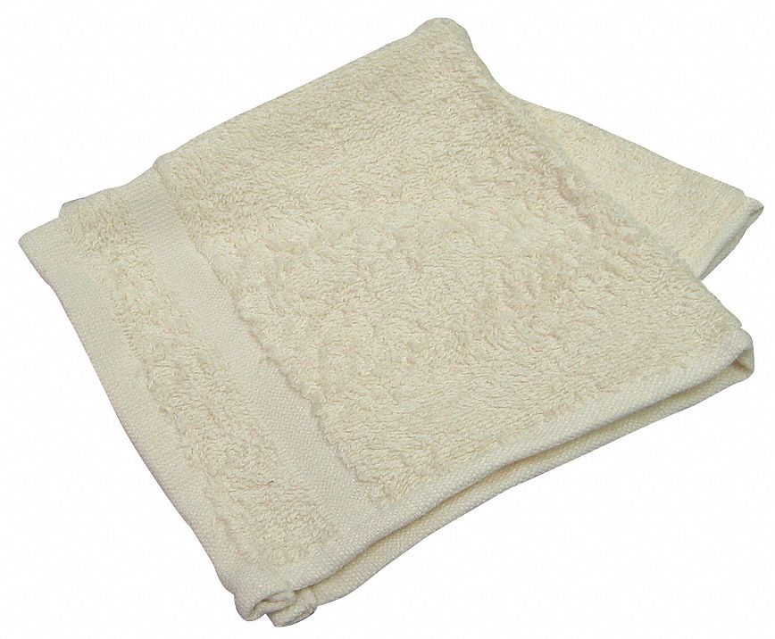 R & R TEXTILE Wash Cloth: Beige, 12 in Wd, 12 in Lg, 12 PK - 5NWR2 ...