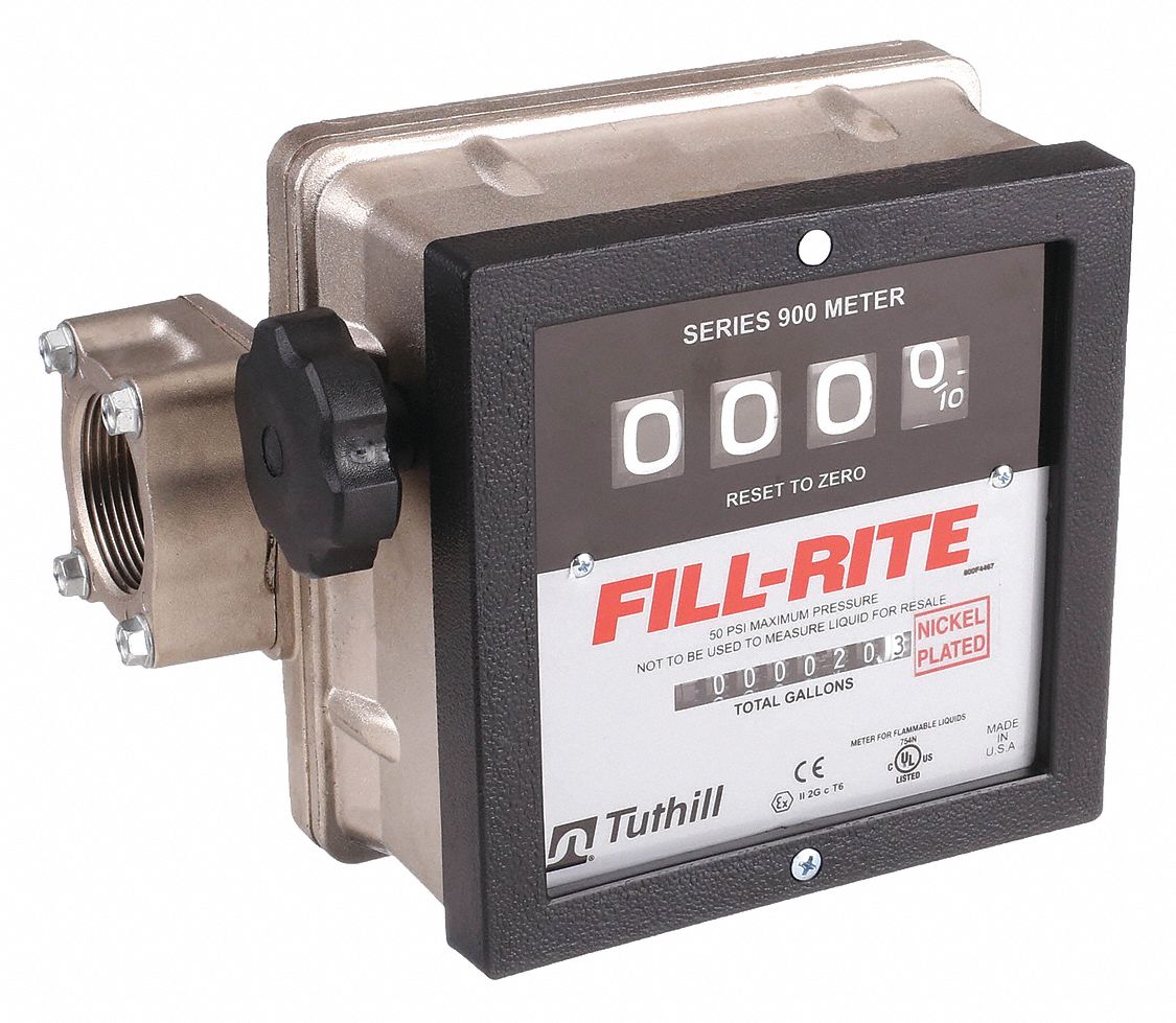FILL-RITE, 4-Digit Mechanical Fuel Transfer Meter, Mechanical ...