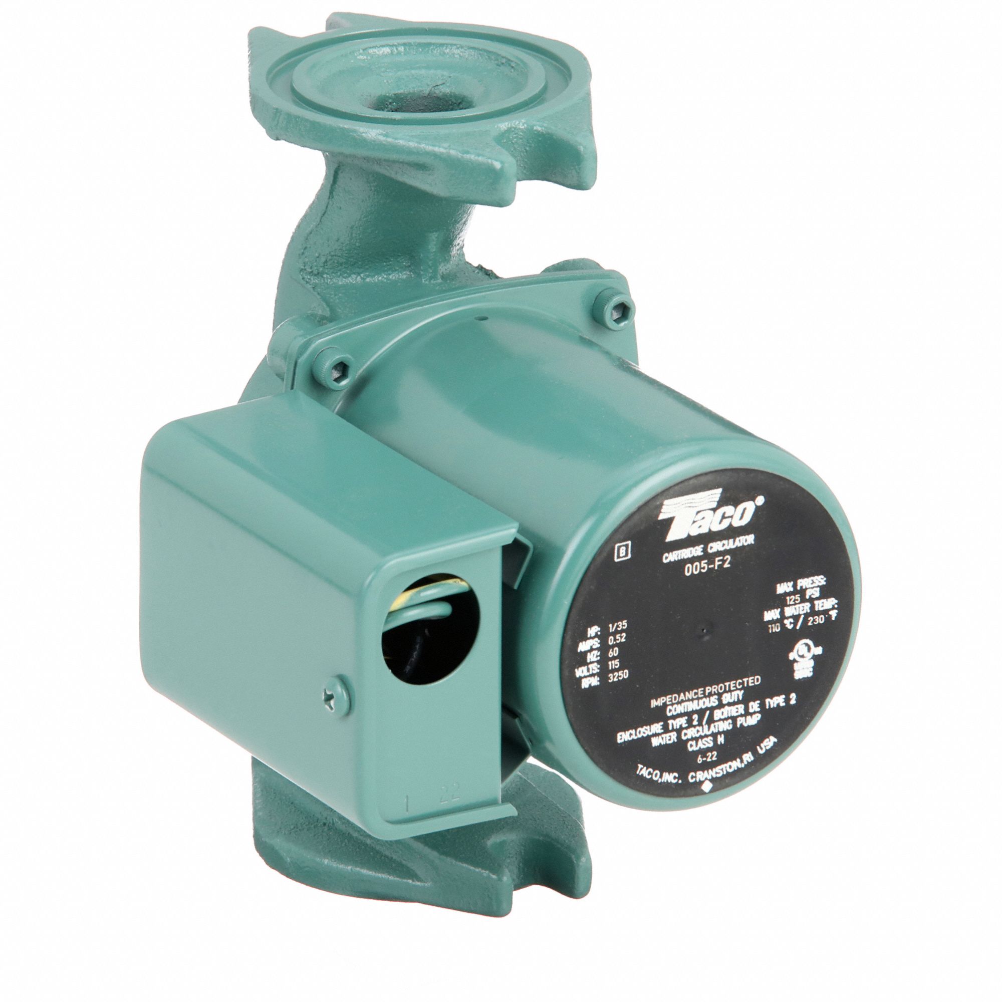 Std, Taco, Flanged, Hydronic Circulating Pump - 5P427|005-F2 - Grainger