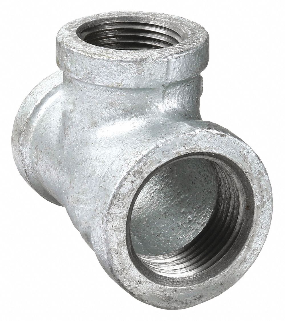 Malleable Iron, 1 in x 1 in x 1 1/4 in, Bullhead Tee - 5P868|510-556 ...