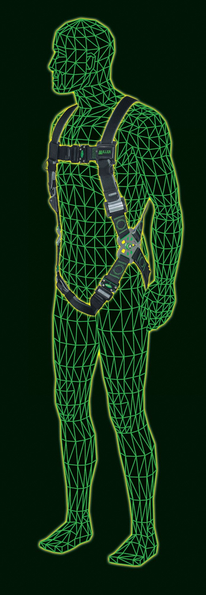 HONEYWELL MILLER Full Body Harness: Positioning, Vest Harness, Back ...