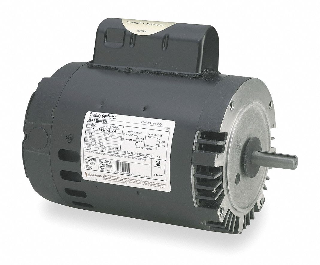 3/4 HP Pool Pump Motor, 115/208-230V, 56C Frame - Grainger