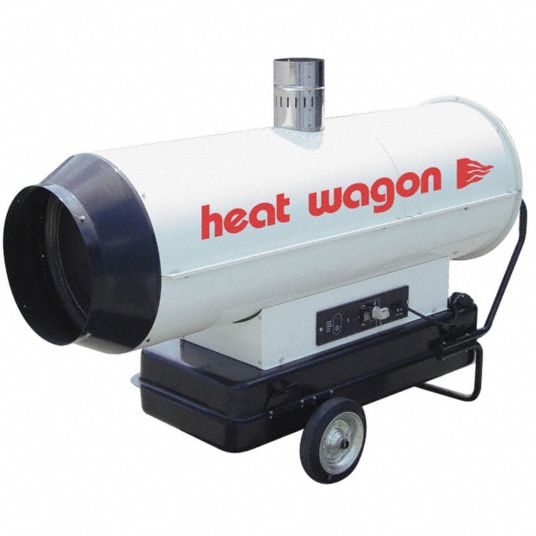 HEAT WAGON, Wheeled Mounted, 13,000 sq ft Heating Area, Portable Oil ...