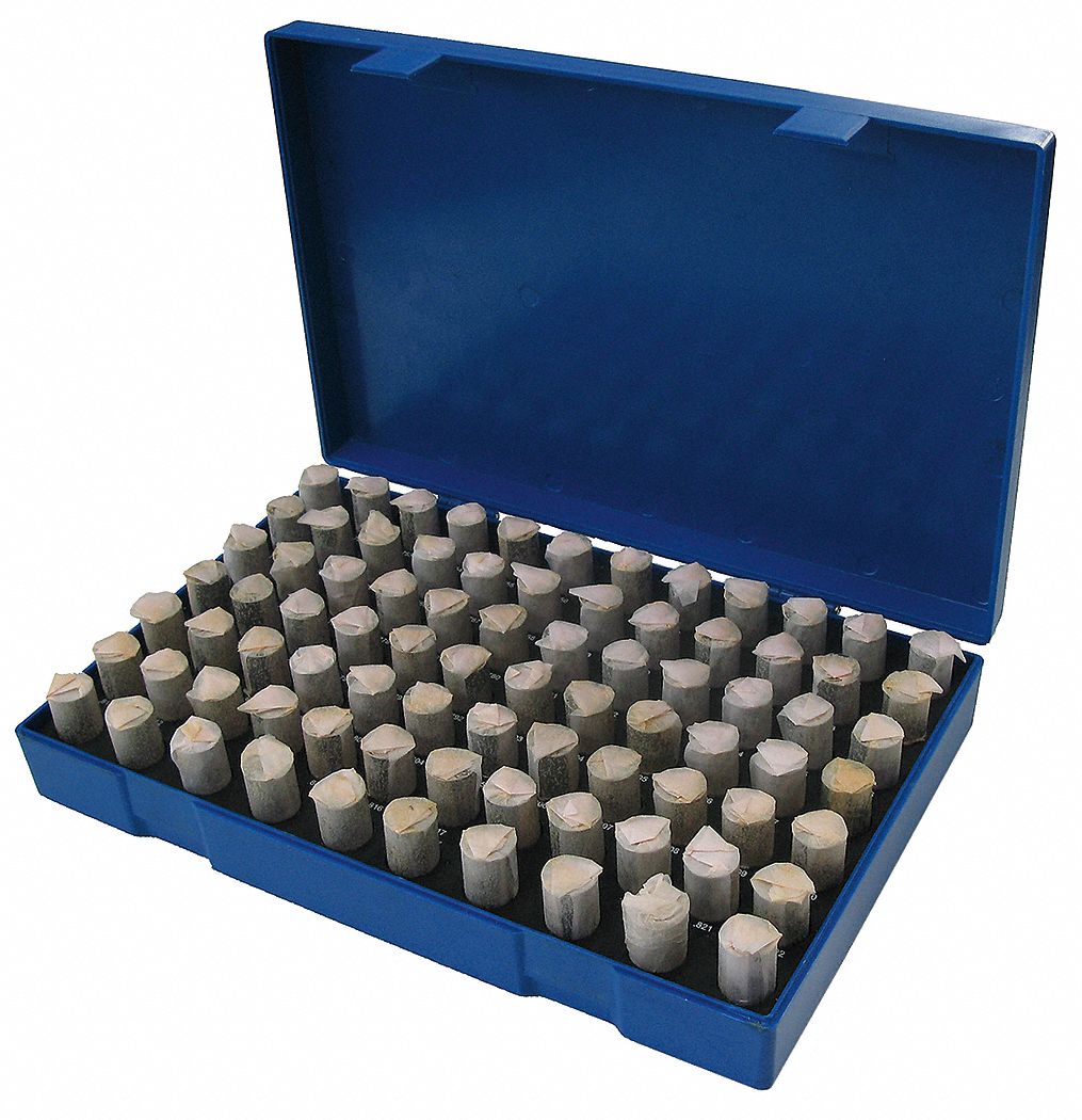 Pin Gage Set, Minus, 125 Pc, Shape Cylindrical, Nominal Size 0.626 to 0 ...