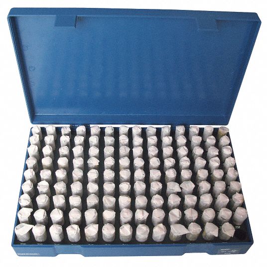 Pin Gage Set, Plus, 125 Pc, Shape Cylindrical, Nominal Size 0.626 to 0. ...