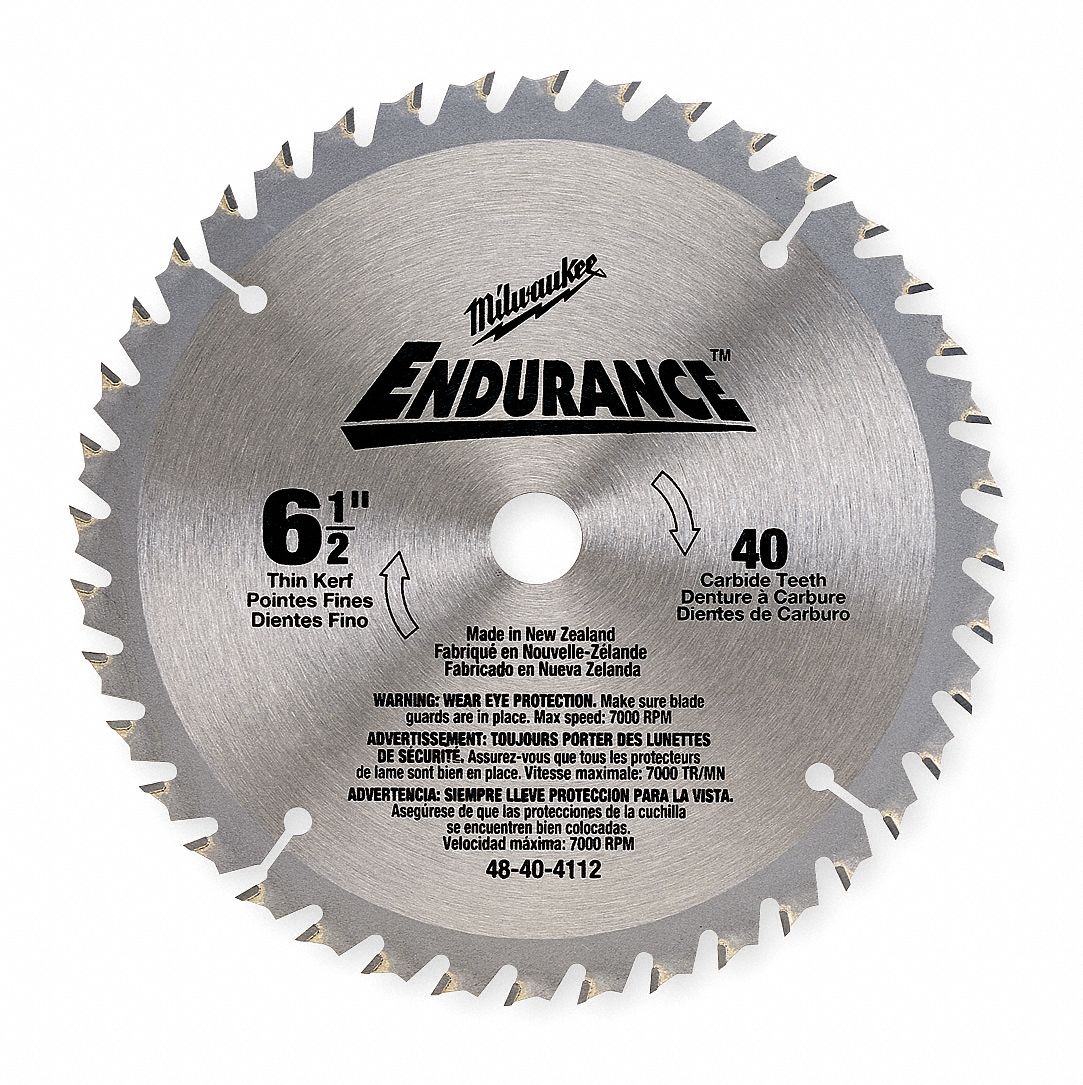 Circular Saw Blade, 6 1/2 in Blade Dia. - Grainger