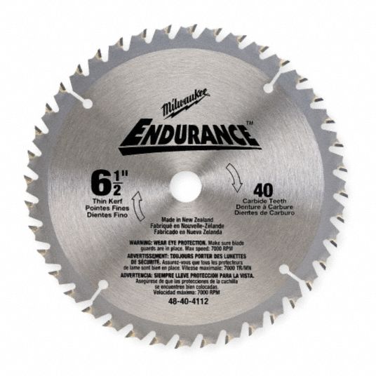 MILWAUKEE Circular Saw Blade, 6 1/2 in Blade Dia. - 5PP54|48-40-4112 ...