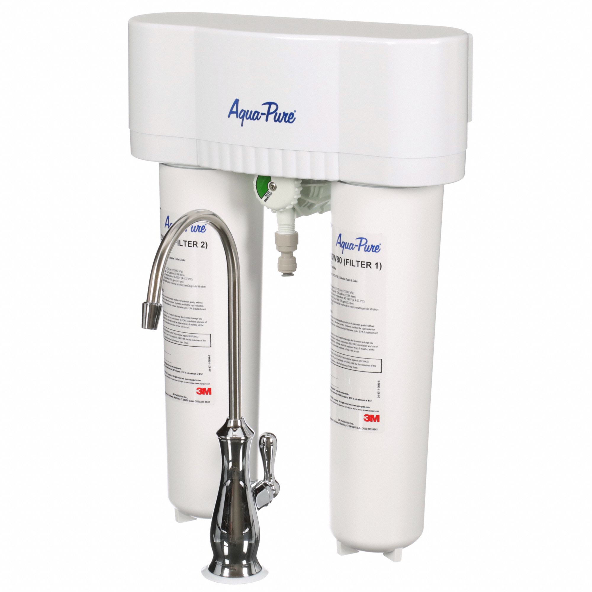 3M AQUA-PURE Water Filter System: 0.5 micron, 0.6 gpm, 625 gal, 15 3/4 ...