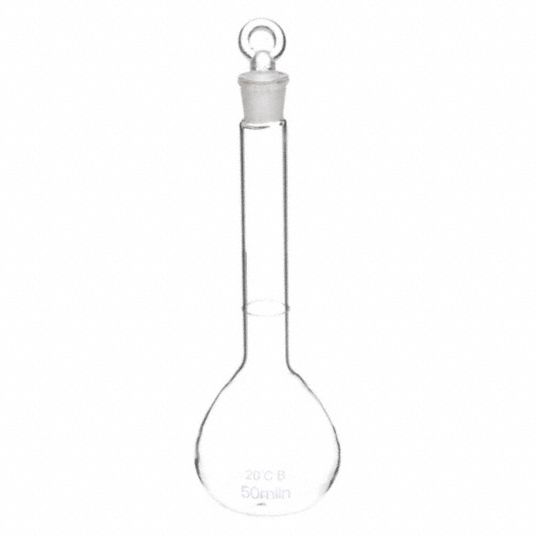 Glass, 50 mL Capacity - mL, Volumetric Flask - 5PRZ6|5PRZ6 - Grainger