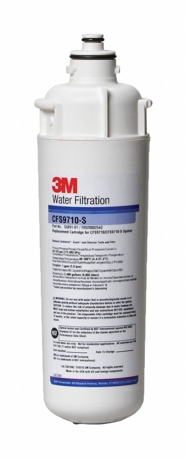 3M WATER FILTRATION PRODUCTS, 5 micron, 1.5 gpm, Quick-Connect Water ...