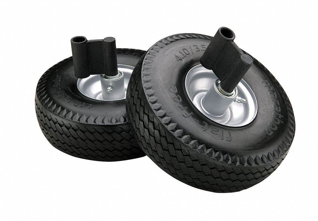 ALLEGRO, 10 in, Puncture Proof Wheels, Magnetic Lid Lifter Wheels ...