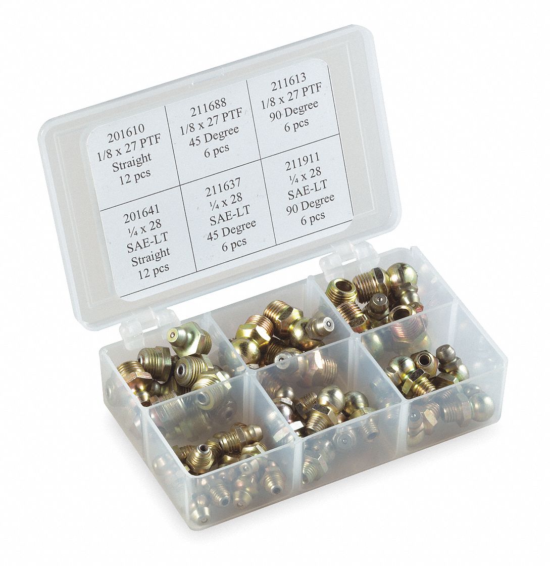 Std Fitting, Std Fitting, Grease Fitting Kit - 5PU37|5PU37 - Grainger