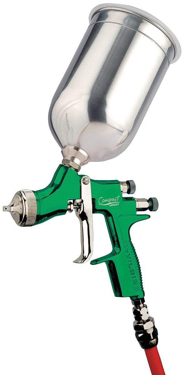 DEVILBISS, 1/4 in Air Inlet Size, 1 L Cup Capacity, Conventional Spray ...