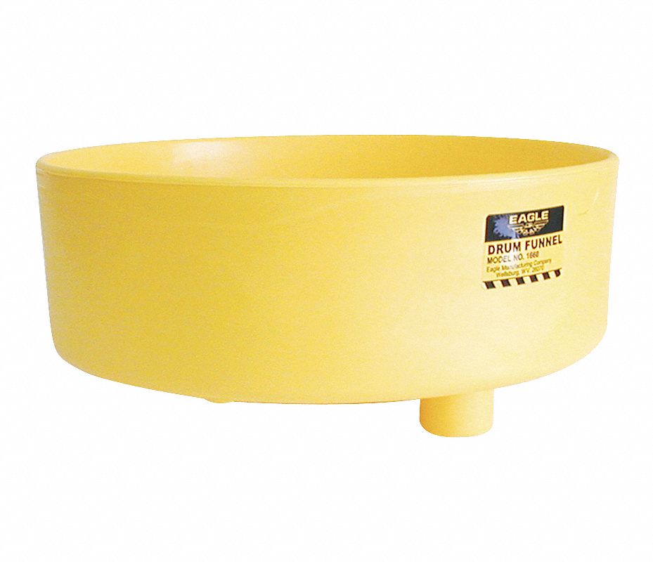 EAGLE Embudo , 7Al pulg. , Amarillo , Dia.18 pulg. - Embudos para ...