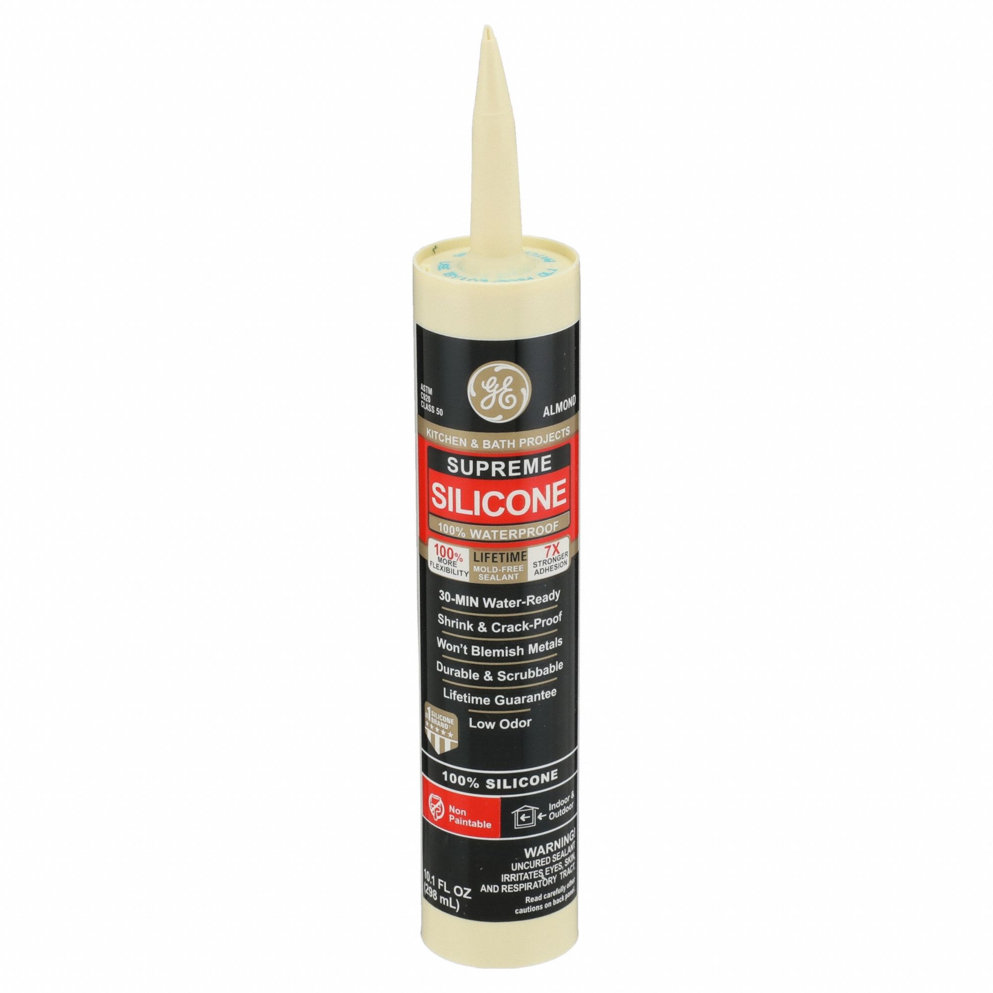 GE, Supreme Silicone, Almond, Silicone Sealant - 5PWD5|3017401 - Grainger