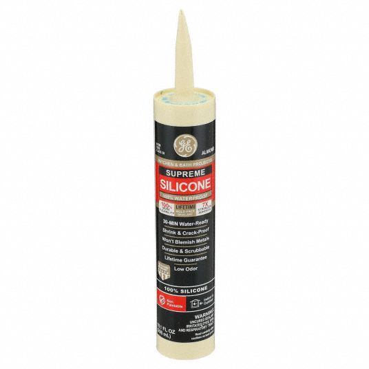 GE, Supreme Silicone, Almond, Silicone Sealant - 5PWD5|3017401 - Grainger
