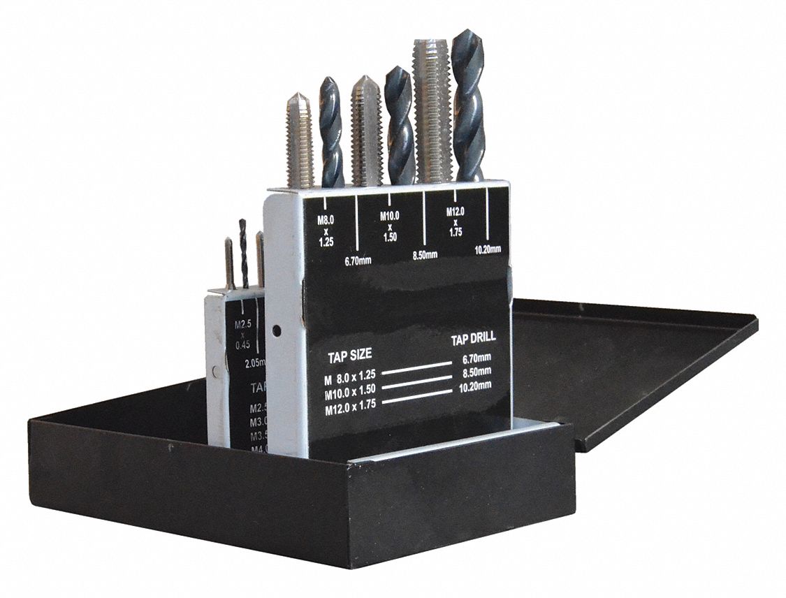 WESTWARD Drill Bit And Tap Set Number Of Pieces 18 Tap Type Hand Tap 5PXJ4 5PXJ4 Grainger