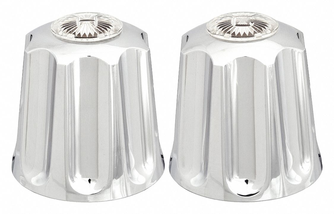 Chrome Finish, Knob Faucet Handle, Shower/Bath Faucet Handles Long ...