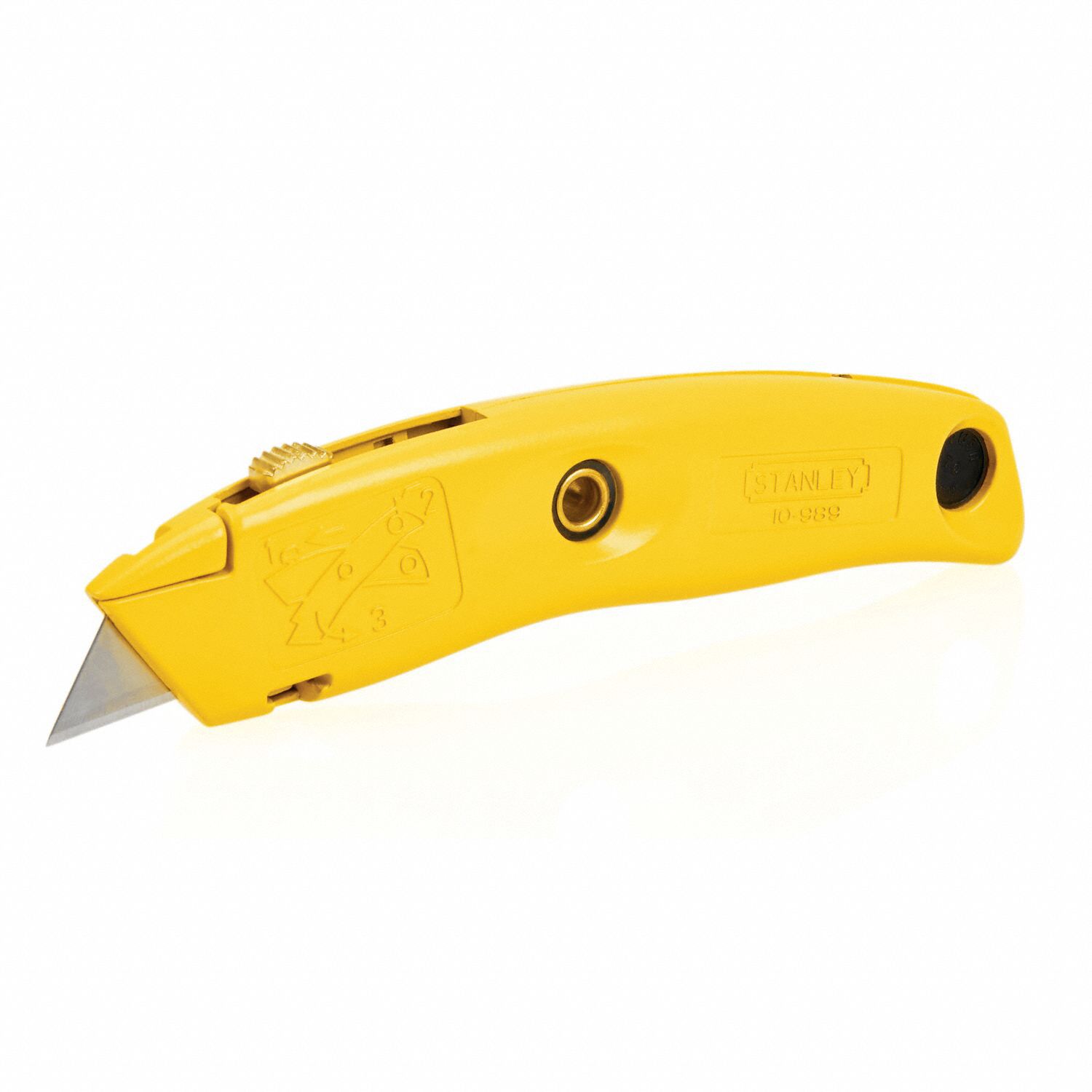 STANLEY Utility Knife: 7 in Overall Lg, Steel Std Tip, Plain, Aluminum ...