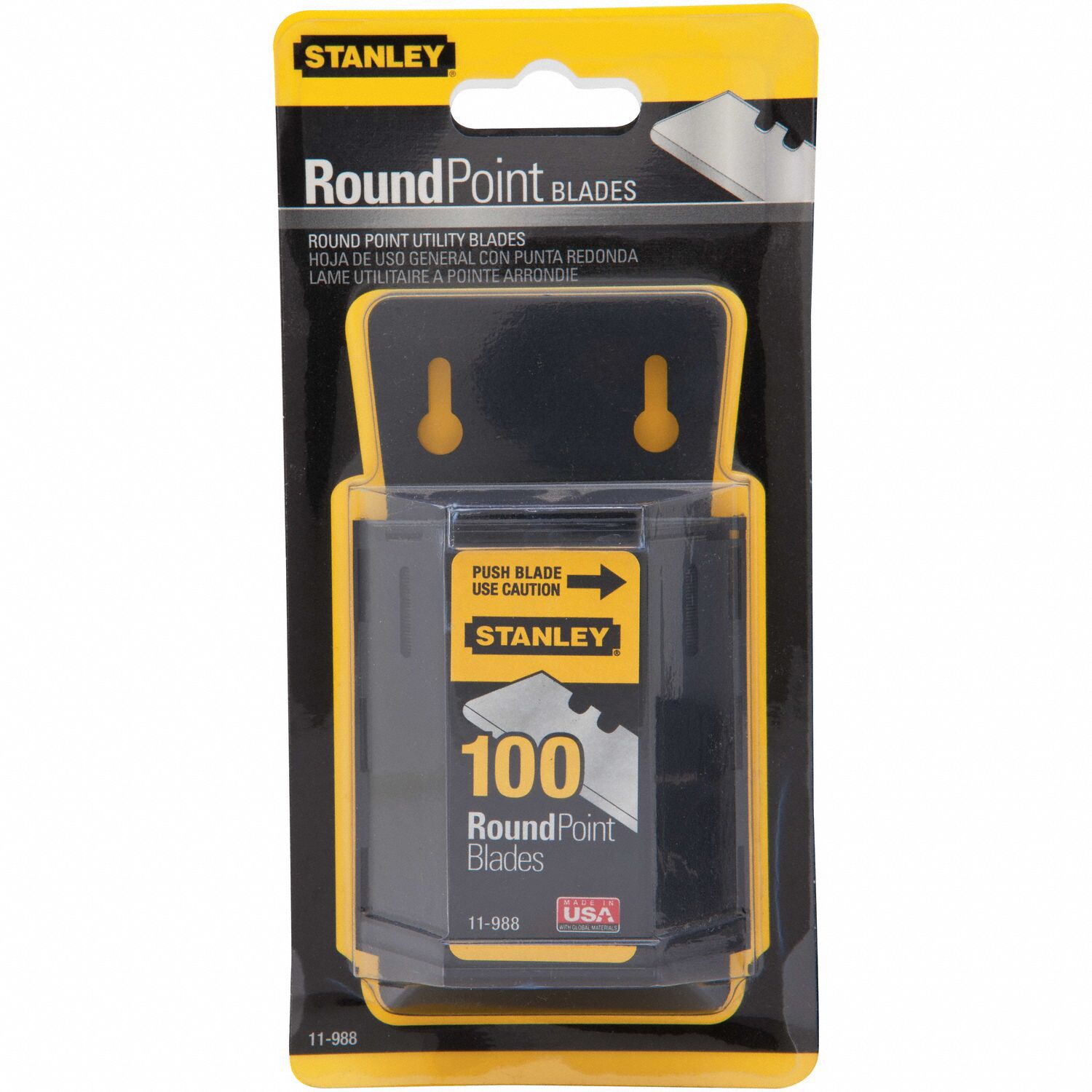 STANLEY Safety Blade: 2 7/32 in Blade Lg, 3/4 in Blade Wd, 0.03125 in ...