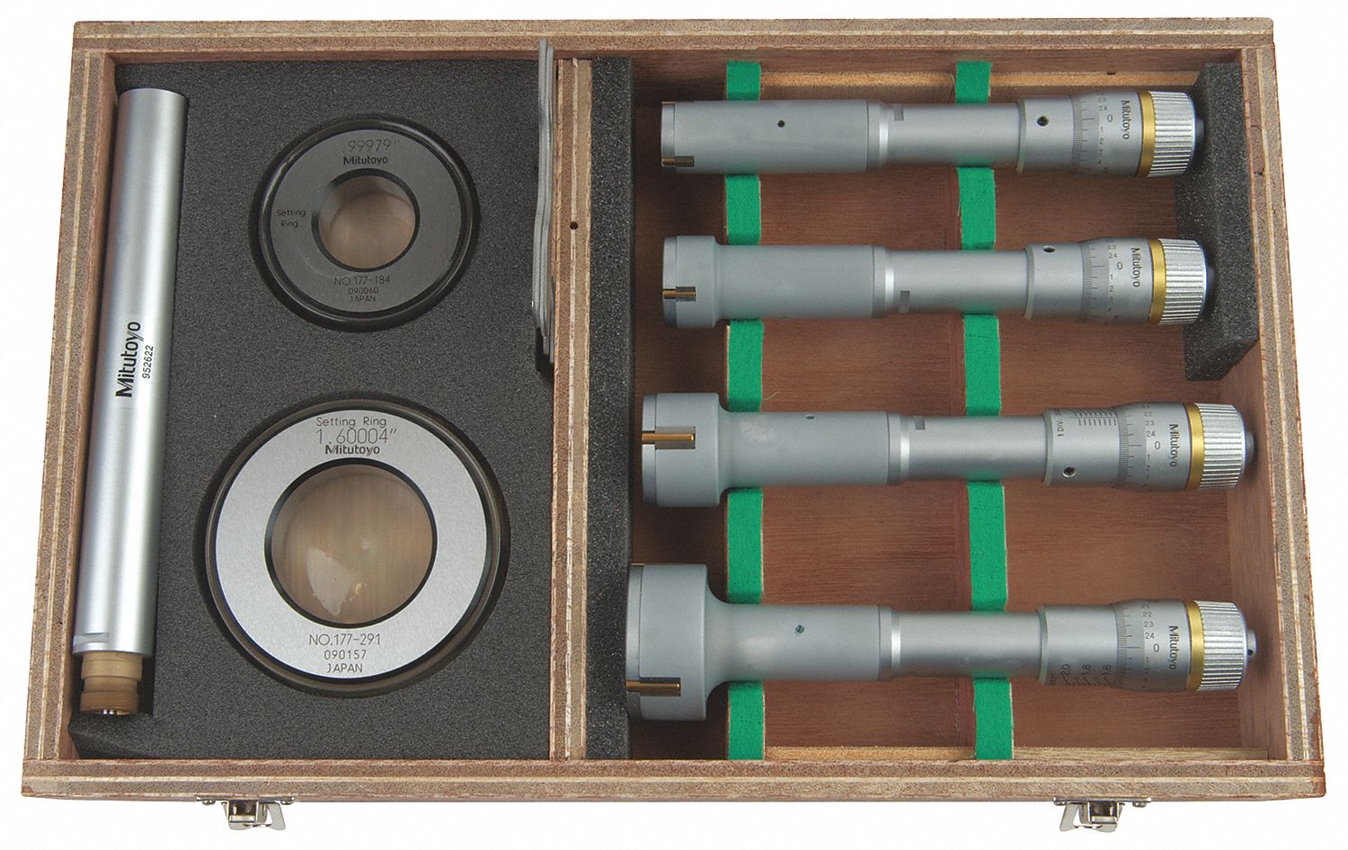 MITUTOYO Mechanical 3-Point Inside Micrometer Set: 0.8 in to 2 in Range ...