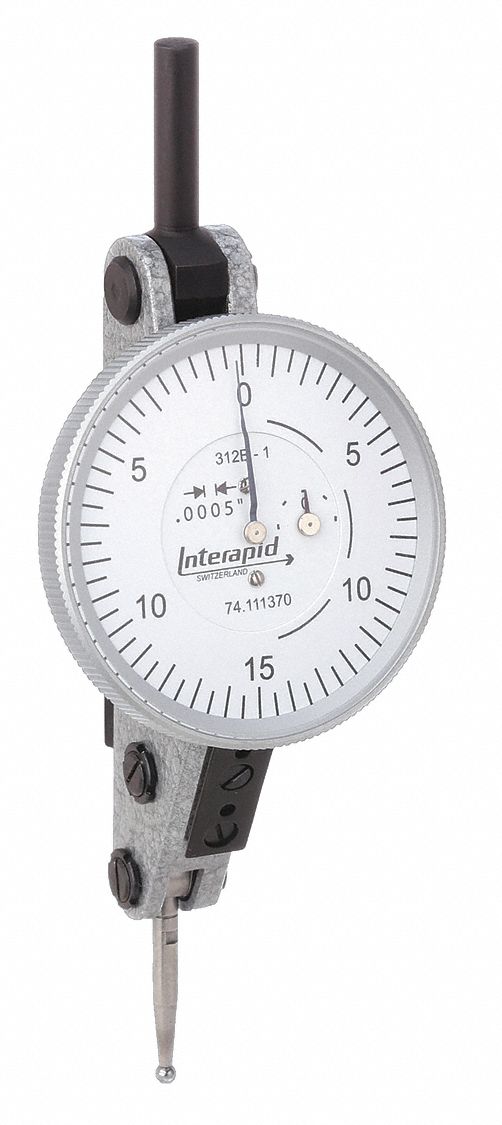 TESA BROWN & SHARPE, 0 in to 0.06 in, Tilted Face, Tilted Face Dial ...