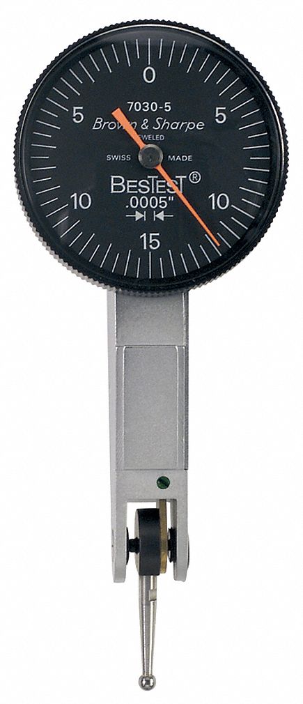 TESA BROWN & SHARPE Horizontal Dial Test Indicator: Horizontal, 0 in to ...