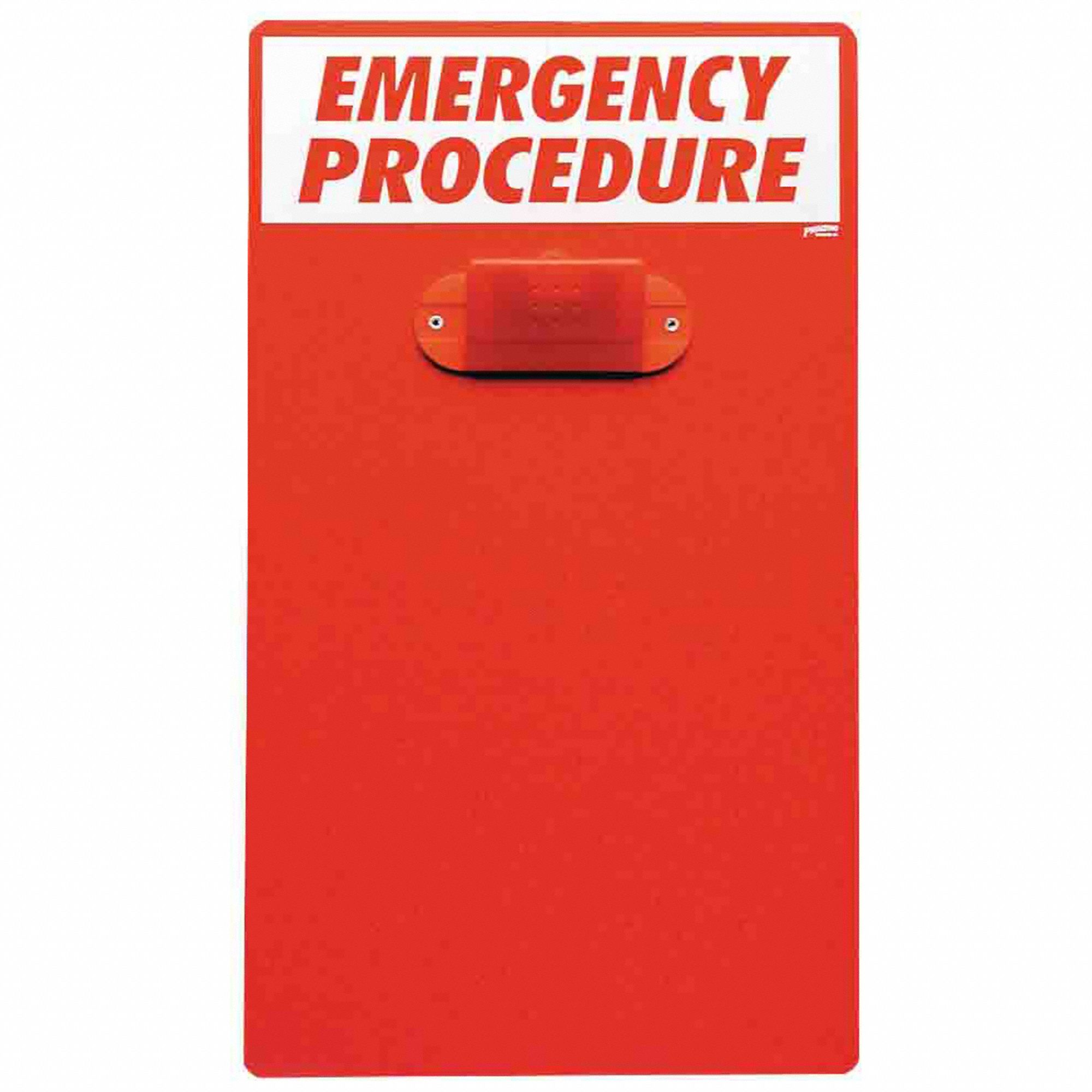Brady Emergency Procedure Clipboard Polystyrene CB326E for sale online ...